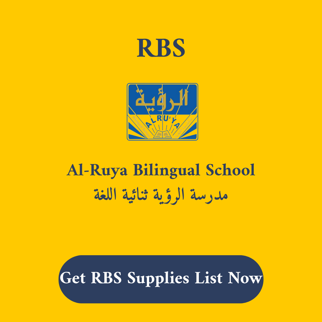 Al-Ruya Bilingual School (RBS) Stationery & Supply Lists – Maktabakw