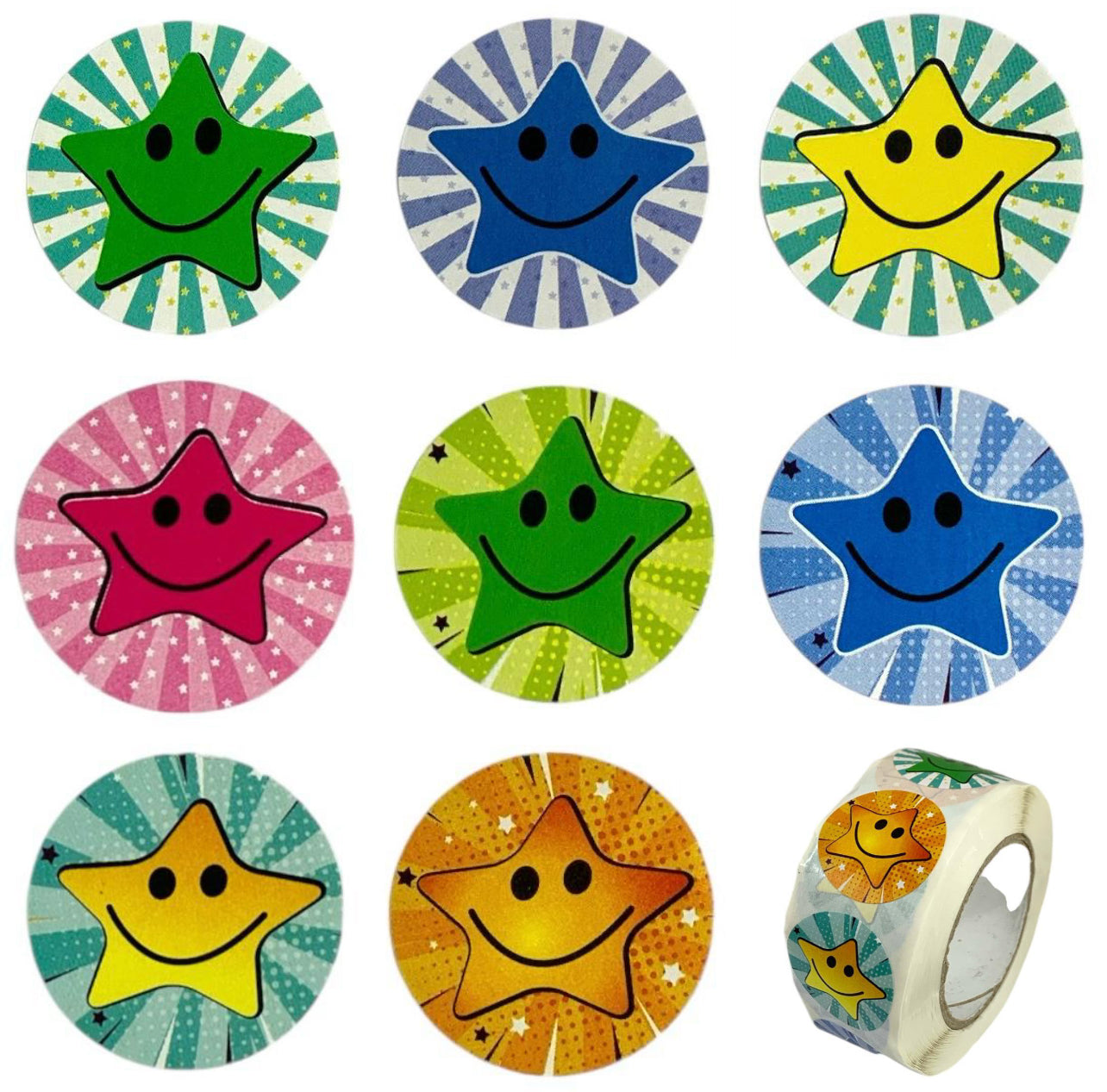 A&T Stars Encouragement Stickers 500 Pcs || رول ستيكرات تشجيعية نجوم ٥ ...